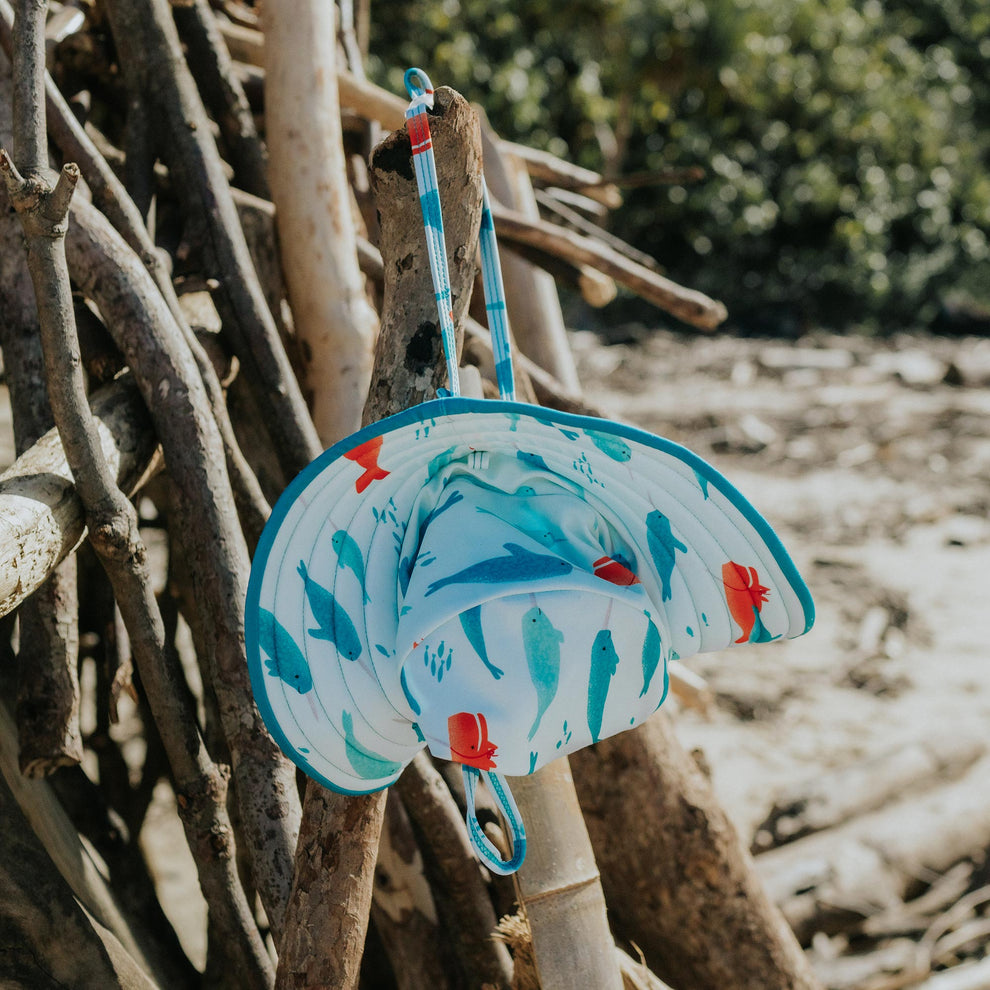Ocean Buddies Water Hat| UPF50+ Wide Brim Baby Toddler| Pipi Swimwear ...
